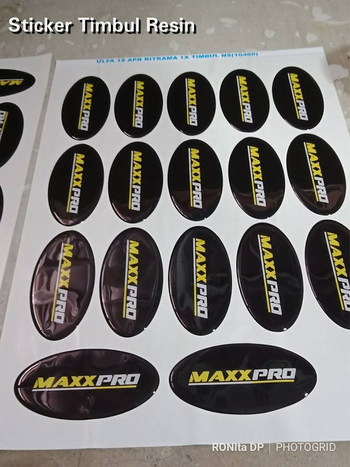 Jasa Cetak Sticker Timbul Resin